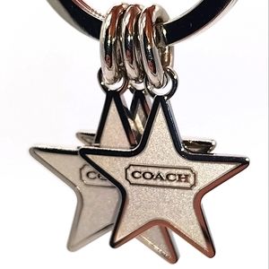 Coach | Accessories | Coach Vintage Triple Star Key Fob Silver Keychain ...